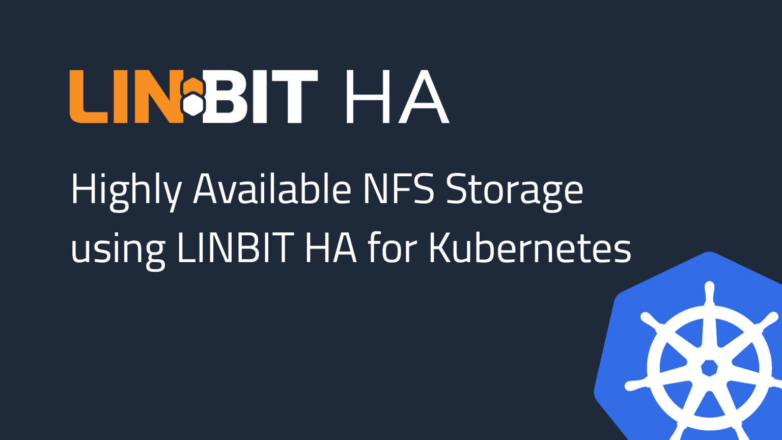 Highly Available NFS Storage using LINBIT HA for Kubernetes - LINBIT